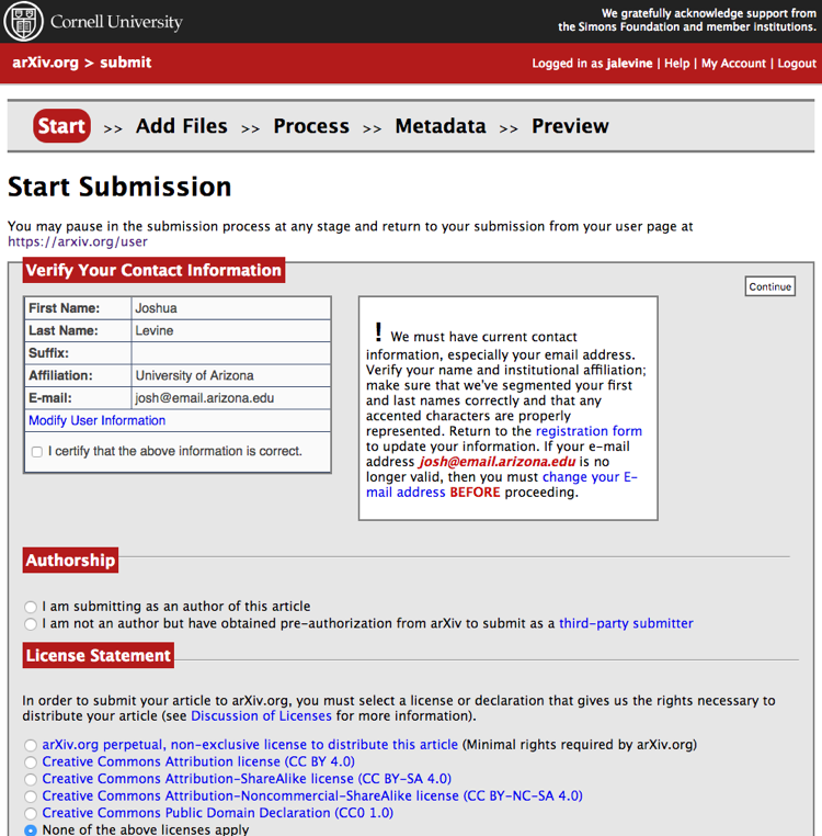 Open Practices arXiv Guidance for First Time Users